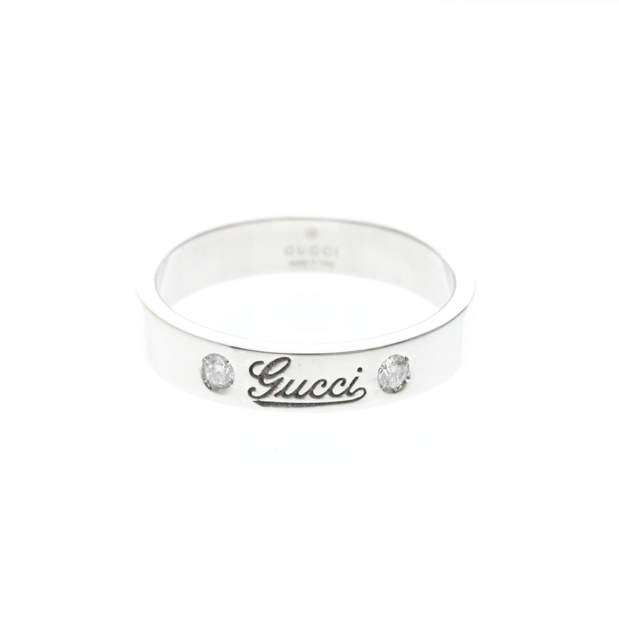 グッチ(Gucci) アイコンプリントリング 2P ダイヤモンド K18ホワイトゴールド(K18WG) ファッション ダイヤモンド バンドリング シルバー 基本情報 [ブランド名]: グッチ(Gucci) [モデル]: アイコンプリントリン...