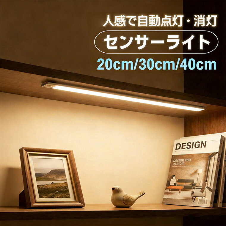 商品情報 タイプ ・人感感知 調光 ・電球色（3000K）、昼白色（4000K）、昼光色（6000K） サイズ ・20cm：20*4*0.9cm ・30cm：30*4*0.9cm ・40cm：40*4*0.9cm 電池容量 ・20cm：11...