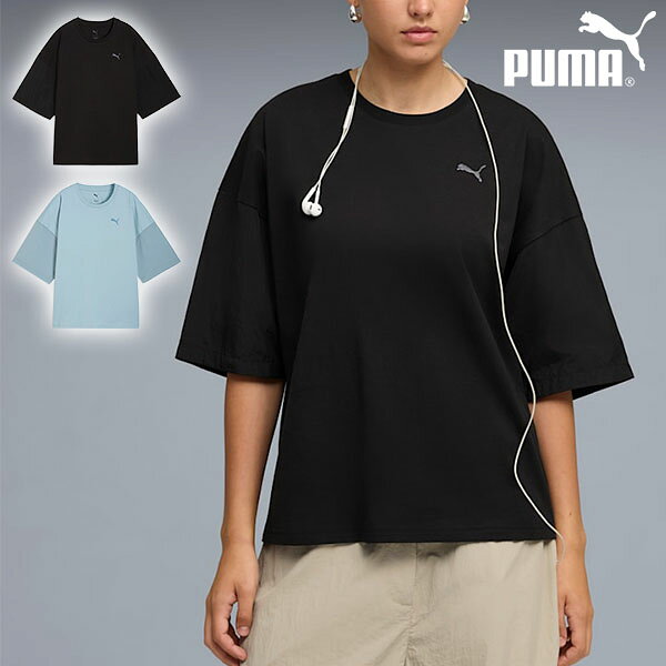 ■商品コメント &nbsp; PUMA(プーマ) HER オーバーサイズド Tシャツ になります。 レディース・女性・婦人 本体)天竺: コットン 75% コットン (リサイクル) 25% 袖)タフタ: ナイロン (リサイクル) 100% ...