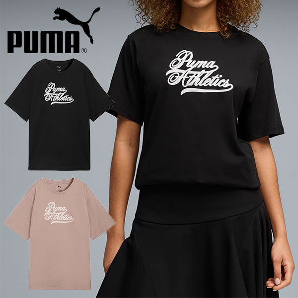 ■商品コメント &nbsp; PUMA(プーマ) GRAPHICS リラックスド バーシティ Tシャツ になります。 レディース・女性・婦人 本体)天竺: コットン 75% コットン (リサイクル) 25% 衿)リブ: コットン 60% コ...