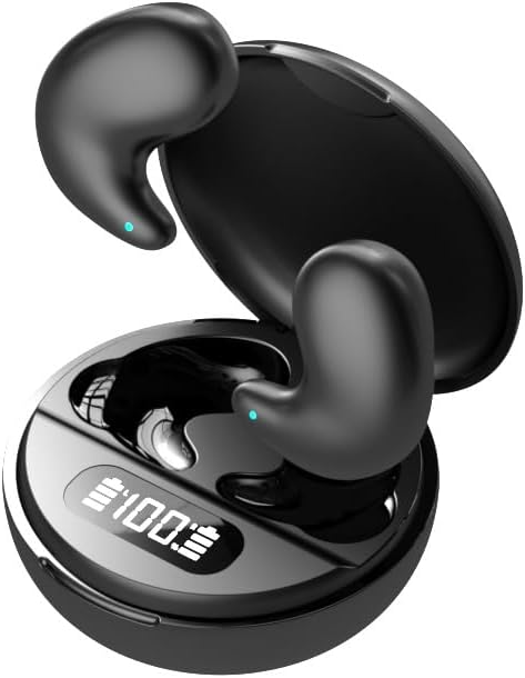 【小さく薄いため、着け心地が快適】 イイヤホン本体の厚さは、最薄部分で驚きの3mm！軽量設計なので、仰向けにしても違和感なし。薄さが絶妙なので、横向きでも耳が圧迫されない。コンパクトなサイズだからこそ、快適にフィットする。 【曲面が耳にフィ...