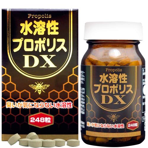 フラボノイドなどの有用成分を含む水溶性のプロポリス。匂いが気にならない粒に加工し、摂取しやすくしました。［国内製造品］ 内容量 : 62g（1粒250mg×248粒）／　商品サイズ (幅ける奥行×高さ) : 55×55×100mm 栄養成分...