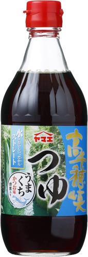 原材料:しょうゆ(国内製造)、糖類(果糖ぶどう糖液糖、砂糖)、かつお節(粗砕)、発酵調味料、はちみつ、食塩、かつお節エキス、さば節(粗砕)、煮干しエキス、昆布エキス／調味料(アミノ酸等)、カラメル色素、酸味料、(一部に小麦・大豆・さばを含む...