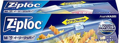 フィルムの強度がアップ つまみを動かすだけでラクラク開け閉め 丈夫な素材で、冷凍から電子レンジ解凍まで ブラント名:ジップロック 原材料: 袋本体ポリエチレン ジッパー部ツマミポリプロピレン