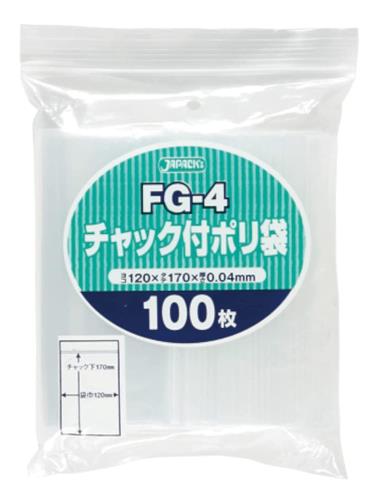 サイズ：縦17cm×横12cm×厚み0.04mm 生産国：中国・フィリピン※生産国は選べません 色：透明 中身が見えて封ができるポリ袋 FG-4