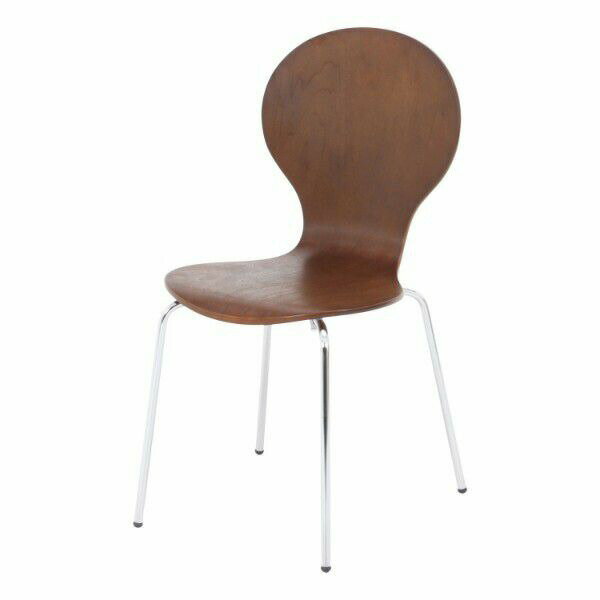 重量(kg)：4 全体サイズ（cm）：幅48×奥行52×高さ87 色： ブラウン 茶色 ■素材 本体：積層合板（ラッカー塗装） 脚部： スチール （クロムメッキ） 関連キーワード スタッキングチェアー ミーティングチェア ミーティングチェア...