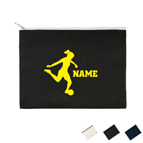 【名入れフラットポーチ】 素　材：コットン サイズ：縦 約20cm 　　　：横 約27cm 【ボディカラー】 ・ナチュラル ・ネイビー ・ブラック 【プリントカラー】 ・ホワイト ・ブラック ・レッド ・イエロー ・ロイヤルブルー ・グリー...