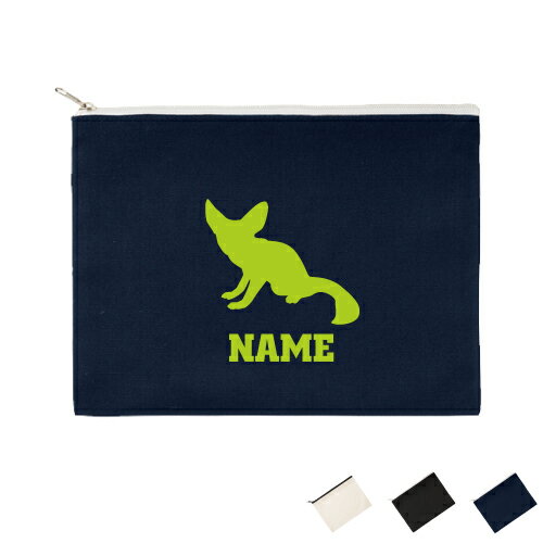 【名入れフラットポーチ】 素　材：コットン サイズ：縦 約20cm 　　　：横 約27cm 【ボディカラー】 ・ナチュラル ・ネイビー ・ブラック 【プリントカラー】 ・ホワイト ・ブラック ・レッド ・イエロー ・ロイヤルブルー ・グリー...