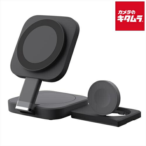 【製品特徴】■手のひらサイズまで小さくなり、持ち運びにも最適です。軽量小型で複数の充電ケーブルが必要ない、最大出力22.5Wのパワフル＆スマートな充電アイテムです■マグネット式のワイヤレス充電スタンド・置き型のワイヤレス充電エリア・Appl...