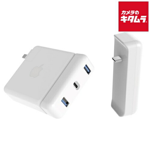 【製品特徴】■Apple純正USB-C電源アダプタにつけるだけで、iPhoneやMacBook、iPad、他多様なノートパソコンなど、最大3台まで同時充電可能■Apple純正61W USB-C電源アダプタ用充電、データ通信のUSBポート搭載...