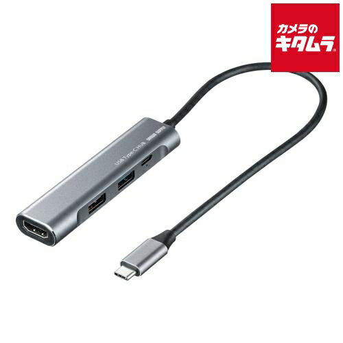 【製品特徴】■HDMI出力ポートは、USB Type-Cポートを搭載し、Display Port Alternate Modeに対応している機器で使用できます■HDMI出力4K/30Hz対応で、ソフトウェアのインストールなしで簡単にマルチデ...