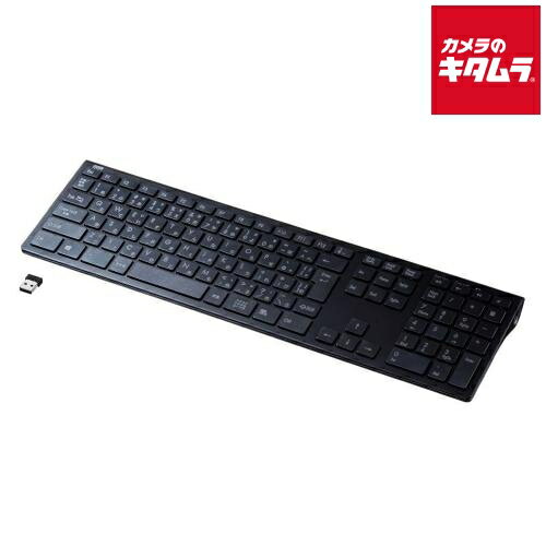 【製品特徴】■ノートパソコンに多く採用されているパンタグラフ方式のキーボードです。軽いキータッチが特長です。キートップのどの位置からでも垂直にストロークするため、キーの中心を打たなくても確実に入力が行われます■電波の到達距離の長い、周波数「...