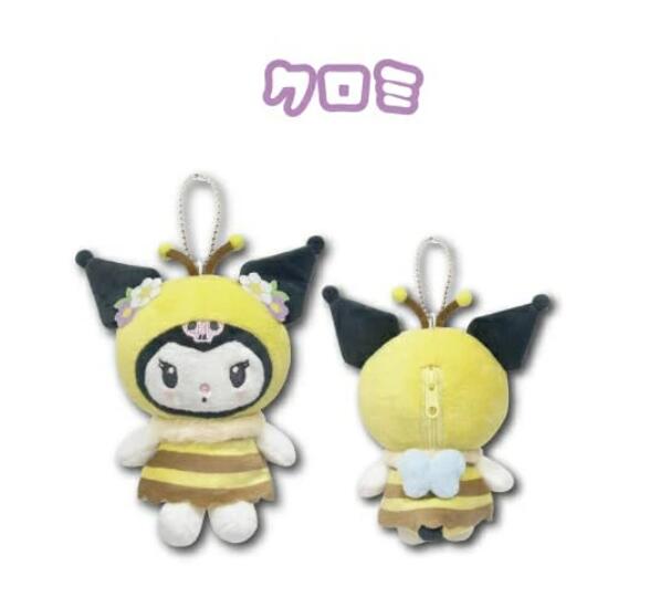 サンリオ クロミ マスコットポーチ ミツバチ ボールチェーン付き サンリオキャラクターズの人気キャラクター「クロミ」が、かわいいミツバチ姿になったマスコットポーチです。 ふんわりとしたぬいぐるみのような見た目で、バッグやリュックに付けて持ち...
