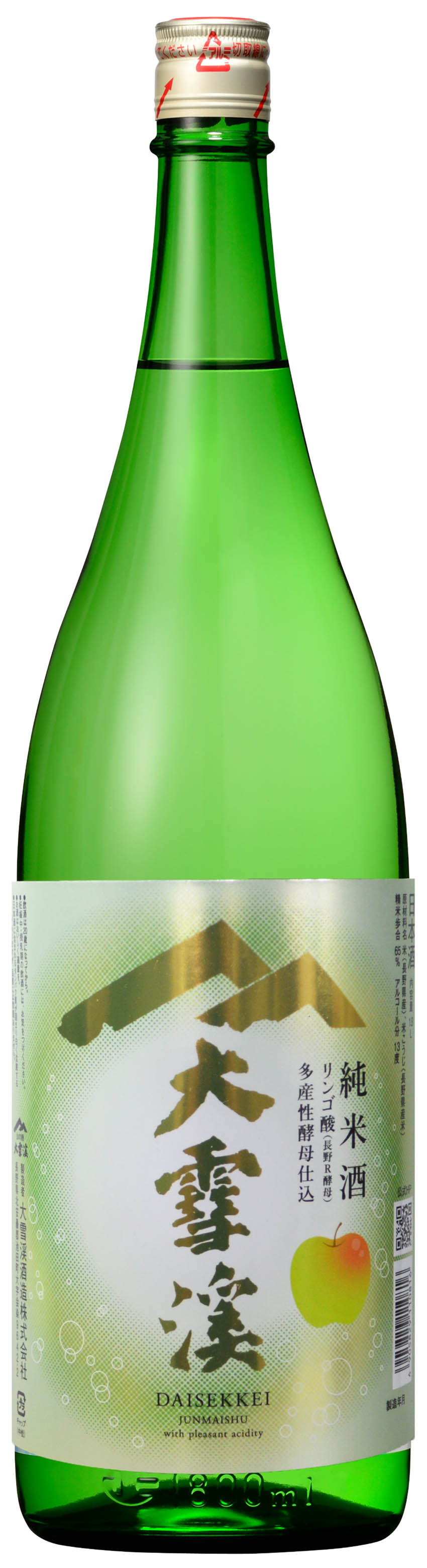 長野県北安曇郡　大雪渓酒造 ”注目の新酵母で醸した甘酸っぱい味わい” 長野県で生まれたリンゴ酸多産性酵母「長野R酵母」を使用した、「大雪渓」初めての醸造となる純米酒。 「長野R酵母」のRは≪リンゴ酸≫と酵母が生まれた≪令和元年≫の頭文字に由...