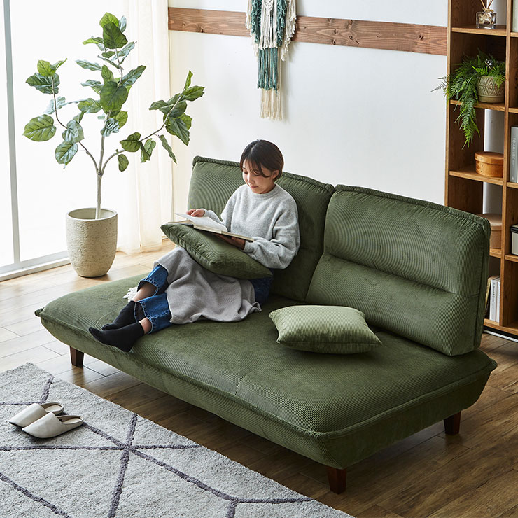 ■商品番号：21-001680 【この商品のスペック】 ■寸法 幅188cm×奥行110cm×高さ89cm　座面高39cm ■素材 張地:ファブリック(コーデュロイ生地) 内部:Sバネ、ウェービングベルト 背:ウレタンフォーム 座面:ウレタ...