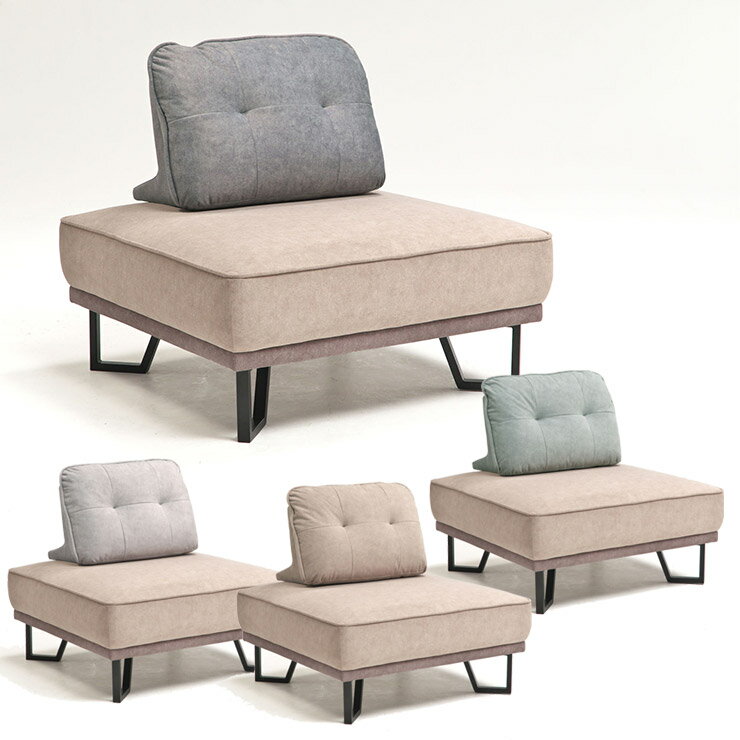 ■商品番号：47-000537 【この商品のスペック】 ■寸法 1Pソファー(本体) 幅 92cm×奥行92cm×高さ40cm 背もたれクッション 幅 60cm×奥行35cm×高さ40cm ■素材 ファブリック(傷に強い&撥水加工)アイアン...