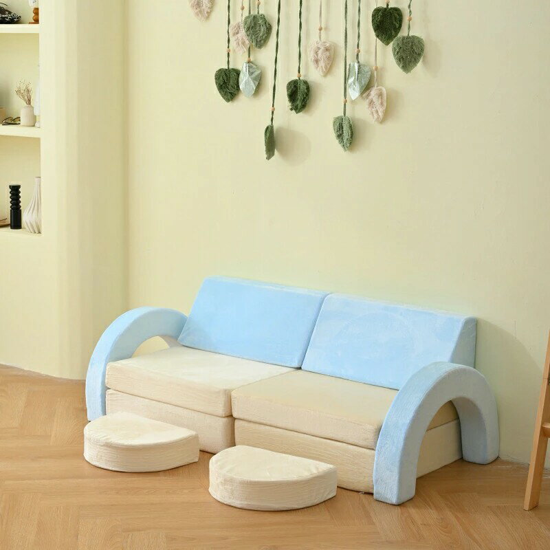 【遊び方いろいろで創造力が育める！】「遊び方無限大！子どもの想像力が広がる魔法のソファが登場」今日はソファ、明日はお城に大変身♪="" 積み木のように遊べて、くつろぎスペースにもなるから、子どもの「やりたい！」がどんどん膨らみます。お昼寝タ...
