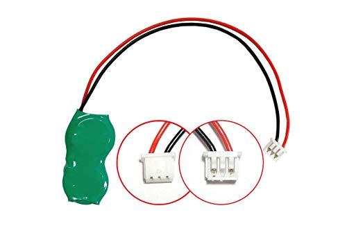 ExHung® 2.4V 2-Cell（コネクタ3ピン・ケーブル2本タイプ） CMOS電池 バックアップバッテリー 適用する 東芝 B450 B451 B452 B550 B551 B552 L35 L36 L40 L41 L42 L45 ...