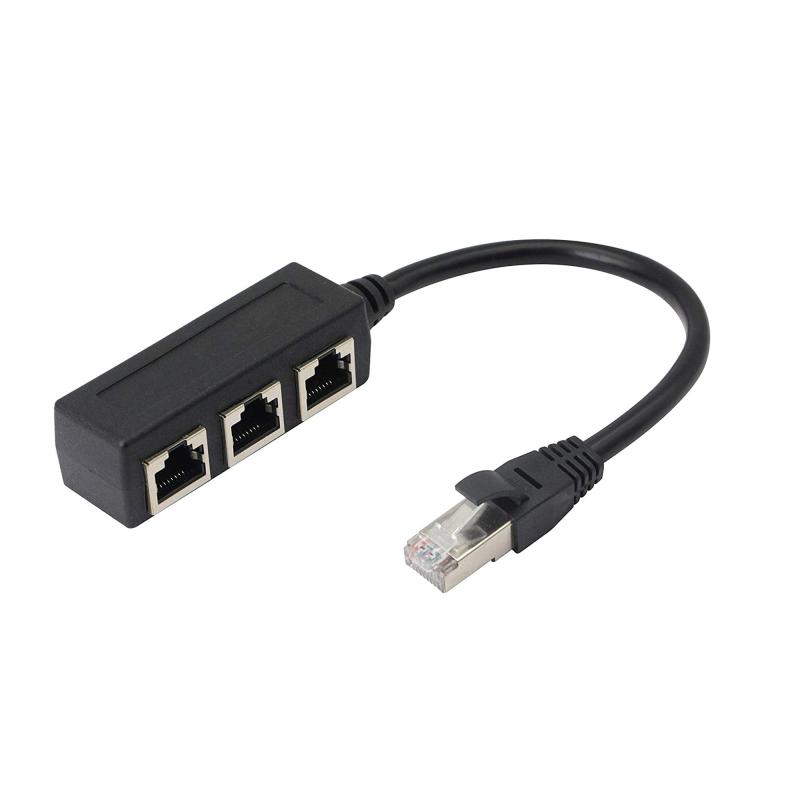 CERRXIAN RJ45 1オス〜3メスポート、LANイーサネットネットワークスプリッタアダプタケーブル、適切なスーパー5イーサネット、カテゴリ5e、6イーサネットこのアダプタアドバンテージ設計は、ルータのポート番号不足の問題を解決するの...