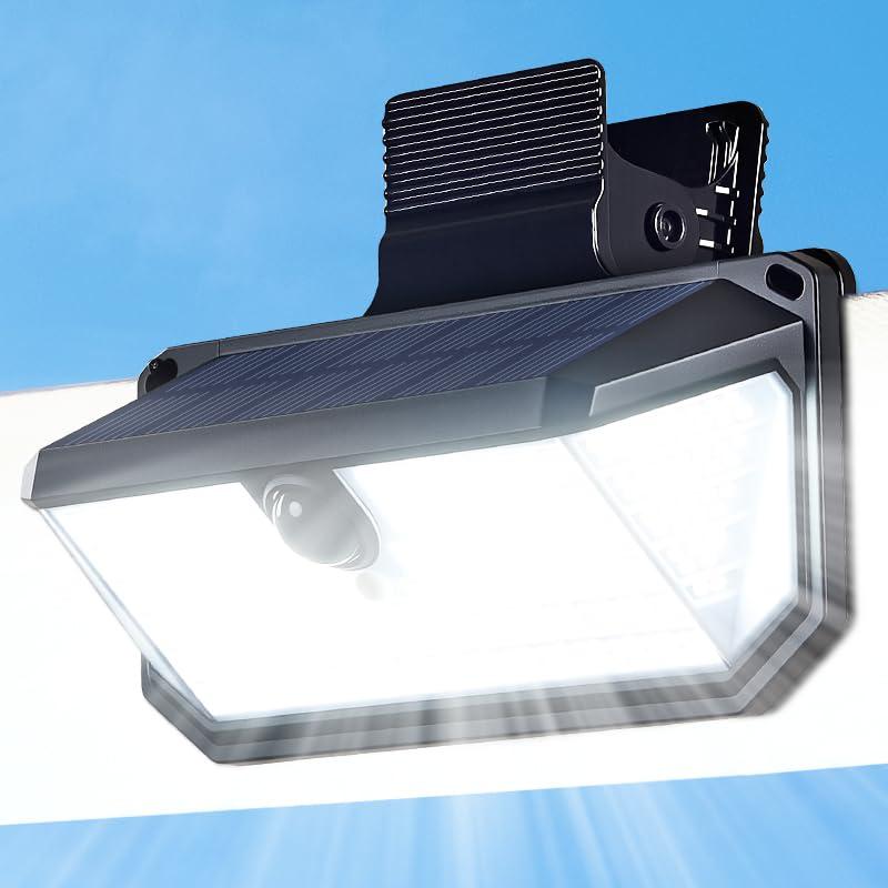 LIFENGSOLER 416LED ソーラーライト 屋外 IP65防水 人感センサーライト 屋外 ソーラー 人感 クリップ式 3面発光 1500ルーメン超高輝度 昼白色6500K 3つ知能モード クリップ ソーラーライト自動点灯/消LIF...