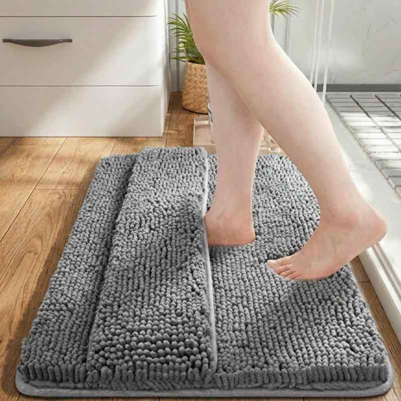 [Senteria]バスマット お風呂マット 40×60cm 滑り止め 速乾 吸水 足ふきマット 大判 マイクロファイバー 足甲乾燥 長方形 超厚い 毛足長 柔らか ソフト ふわふわ もこもこ 环保無臭 速乾 洗える 【立ったまま、足の甲ま...