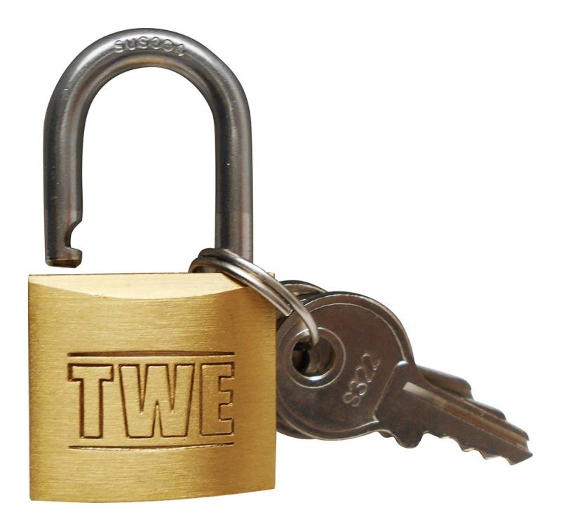 AIAI TWE ステンレス吊 南京錠 25MM 防犯 物置 門扉 IB-080製造国:中国材質:本体/真鍮、吊/ステンレス(SUS304)