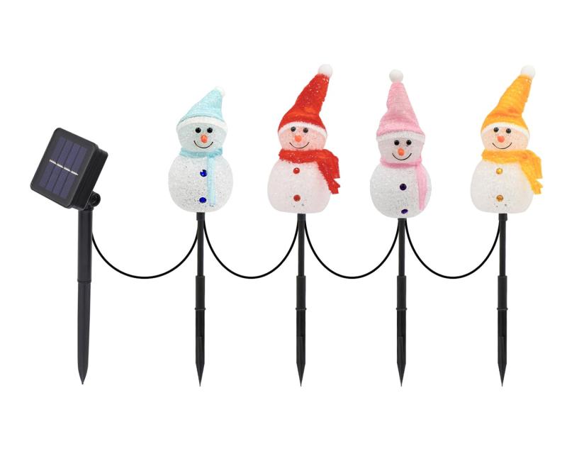 Lanito クリスマスライト 雪だるまライト ソーラーガーデンライト クリスマス飾り ランプ 置物ライト LED ガーデンライト 屋外 埋込み式 夜間自動点灯 防水 庭飾り クリスマス飾り【ソーラー充電】スイッチをオンにして、直射日光の下...