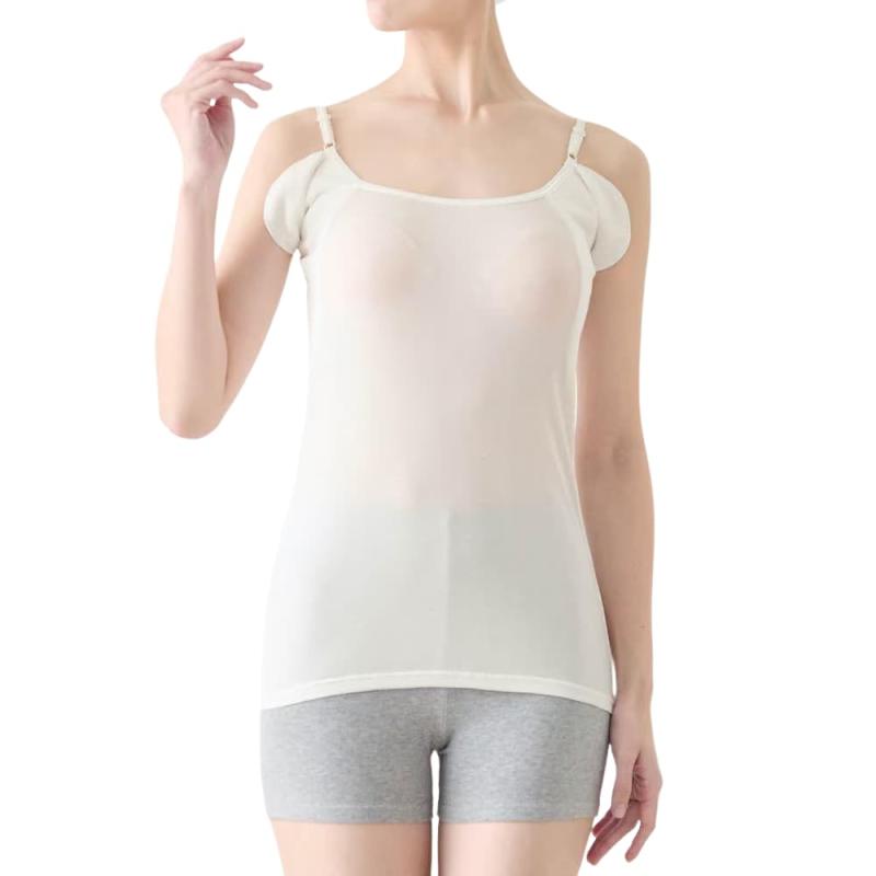 [ベルメゾン] 汗取りインナー 大汗さん レディース キャミソール 綿混 接触冷感 インナーキャミソール・タンクトップ サラリスト 25年モデル（S）バスト（72～80）、総丈(cm)60（M）バスト（79～87）、総丈(cm)62（L）バ...