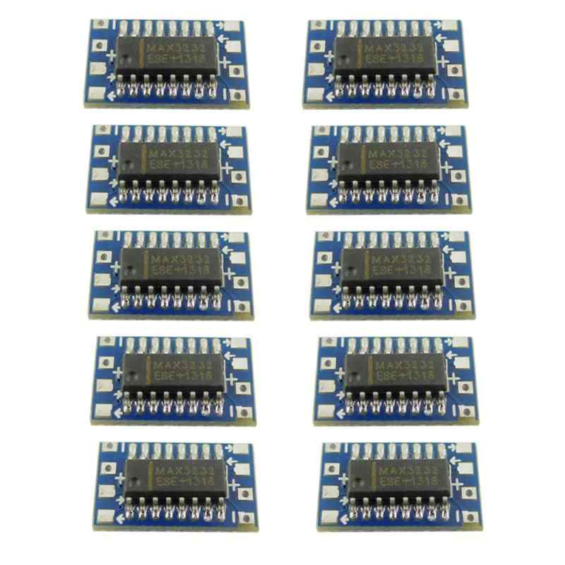 KKHMF 10 個 シリアルポートMini RS232 to MAX3232 TTL 転換器アダプターモジュールRS232 - TTL コンバータモジュールチップ：MAX3232CSE電圧範囲：3V ~ 5V最高のボーレート : 120 ...