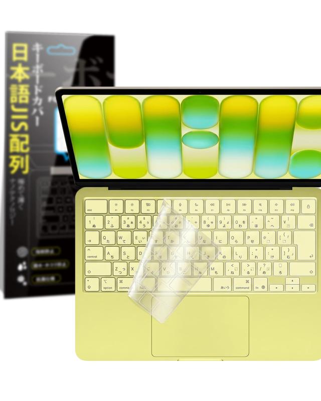 MacBook Neo (256G, NON-Touch ID) 專用 キーボードカバー 日本語JIS配列 用 (A18 Pro, A3404) TPU材质 極薄 高い透明感 防水防塵 ロックキ一対応 マックブック neo 13（クリア）【...