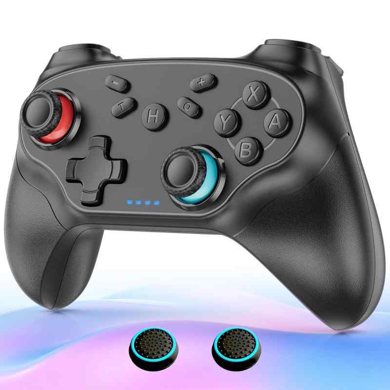 Switch2 コントローラー 互換 スイッチ コントローラー Switch1/2代对応 1000mAh大容量バッテリー TURBO自動連射機能 6軸ジャイロセンサー 4階段HD振動 マクロ機能 背面ボタン付き Bluetooth 無線接続
