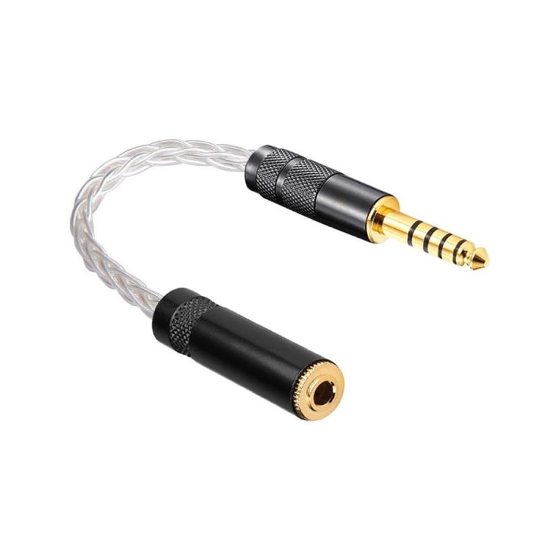 ipovoq 4.4 mm 3.5 mm 変換 ケーブル 4.4 mm バランス 3.5 mm 変換 10CM 単結晶銅 4.4mm バランスケーブル 4.4 mm 5 極 3.5 mm 3 極 変換 オーディオケーブル 3.5 mm メス...