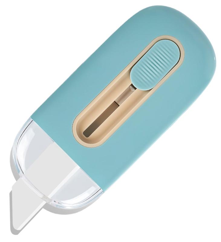 Deili ダンボールカッター セラミック刃 5段階調節 自動ロック機能 安全設計｜左利き対応 携帯便利 ミニカッター 段ボール開梱ツール 箱開け 業務用/家庭用【安全性と実用性】段ボールカッターは高品質のセラミック刃で作って、ブレードの先...