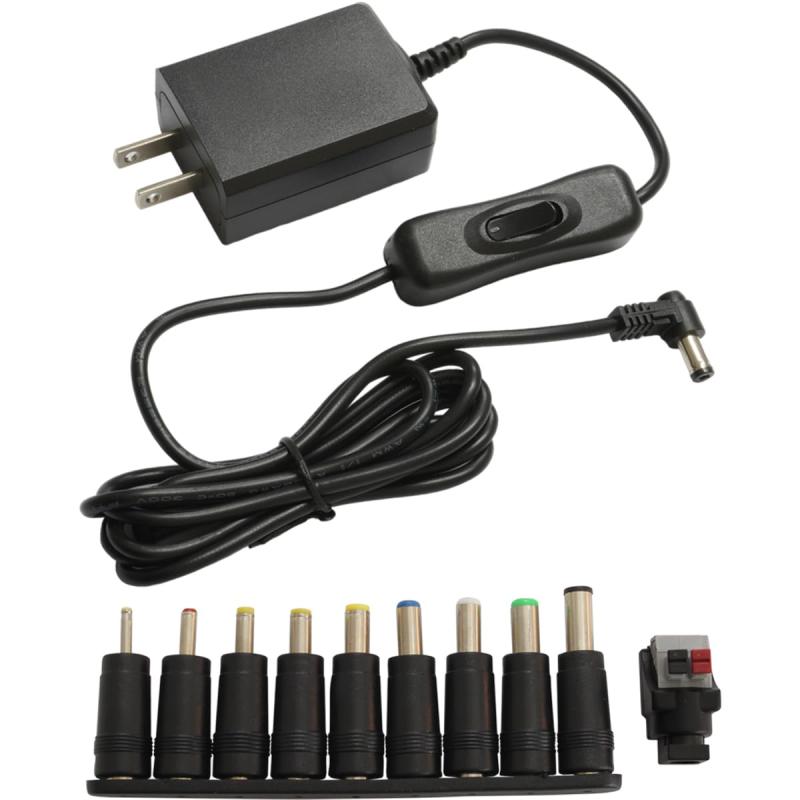 Kaito Denshi(海渡電子) ACアダプター [PSE適合品] 12V 1.5A 18W センタープラス L字プラグ 外径5.5mm 内径2.1mm 汎用 スイッチ付き 電源 DC 直流 給電 充電 RoHS 変換 10種セット