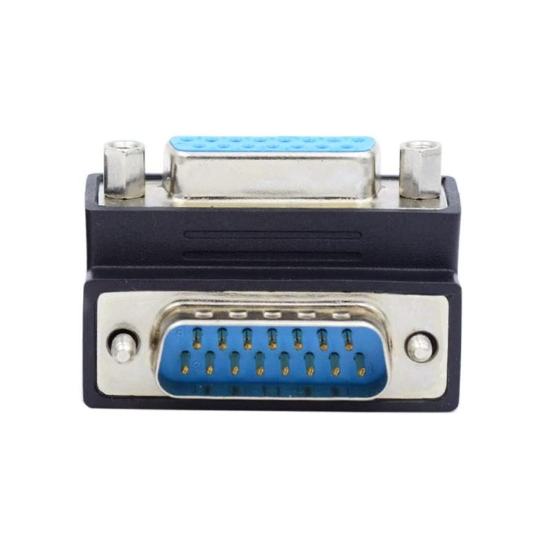 Cablecc 90度 DSUB D-subMiniature 15pinオス-メス 延長アダプター DBコネクタ