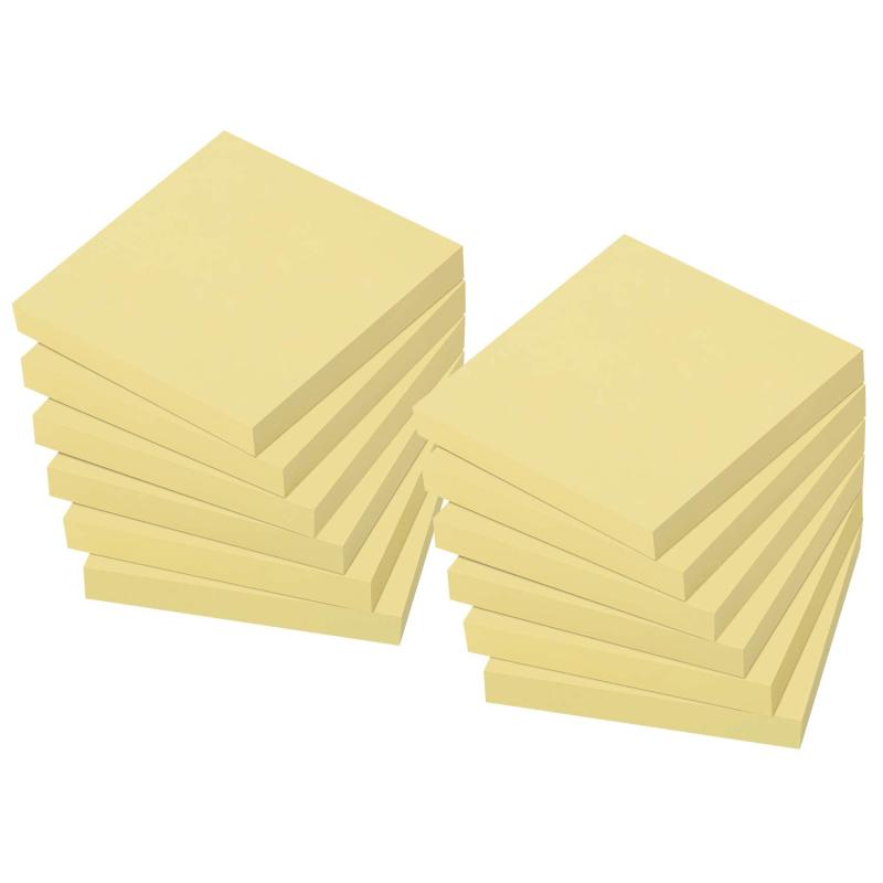 ZCZN 付箋 強粘着 黄色 76x76mm