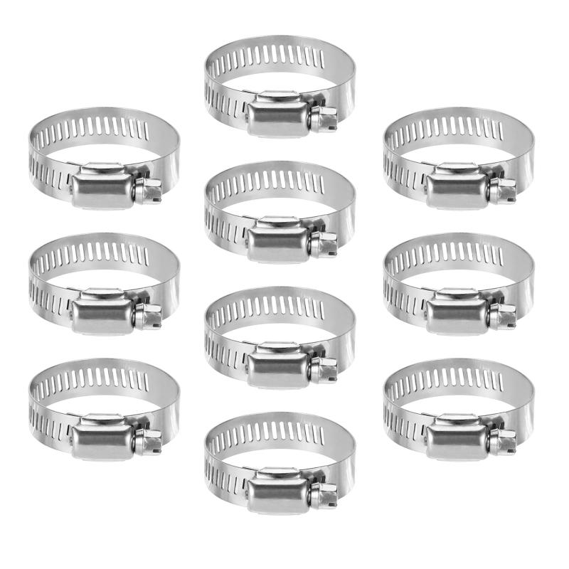 ALLVD ホースバンド304ステンレスホースクリップ【10個入】Φ16-25 mm対応強力固定調整可能ホース締結ホースバンド共通【仕様】このホースバンドはφ16-25 mmに対応して調整可能です。厚さ：0.6 mm、幅：8 mm。【材質】...