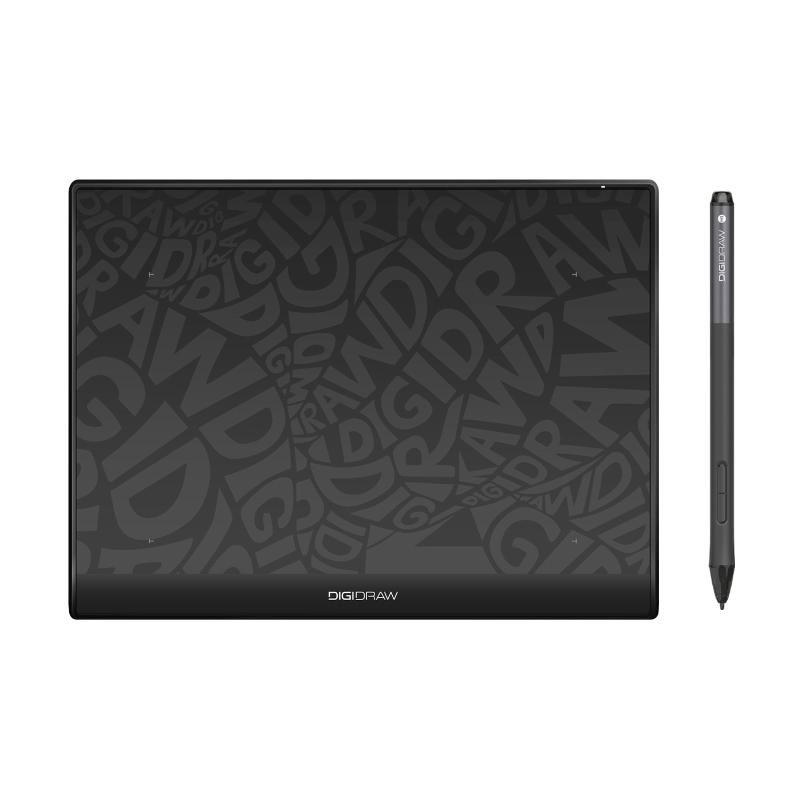 DigiDraw ペンタブ 16384段階筆圧検知 バッテリーフリーペン搭載 イラストお絵描きペンタブレットWindows/Mac/Android対応 オンライン授業 OSU ゲーム 初心者超薄型で持ち運びに優れたデザインを実現：作業領域は...