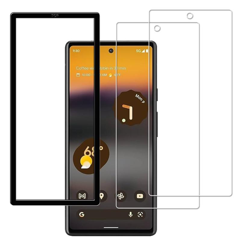 対応 Google Pixel 6a 用の ガラスフィルム 2枚入り ガイド枠付き9H 国産旭硝子素材製 強化ガラス グーグルピクセル6a 保護フィルム 指紋防止 気泡防止 貼り付け簡単 高光沢 ケース干渉しにく【GooglePixel 6...