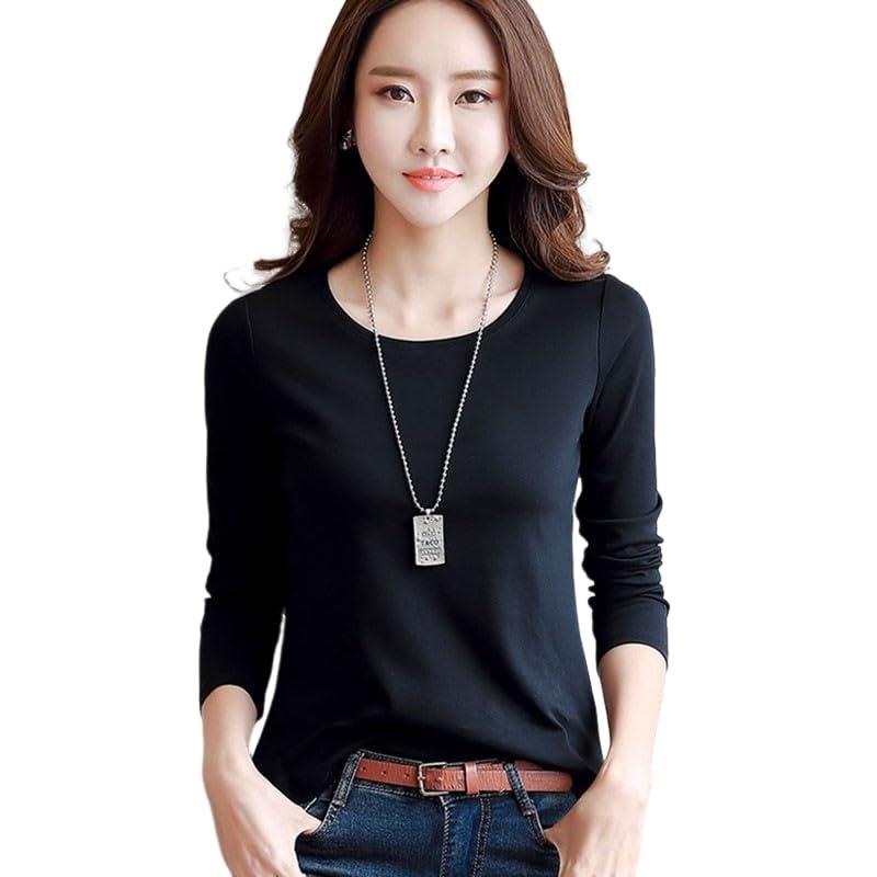 [LIKE FIRY] 長袖 インナー ヒートテック レディース 着回しTシャツ 秋冬 防寒 タートルネック トップス 白 黒 上着 無地 ロングTシャツ ロンt素材で肌にやさしい：ポリエステル100%のやわらか素材。吸汗速乾性に優れ、さら...