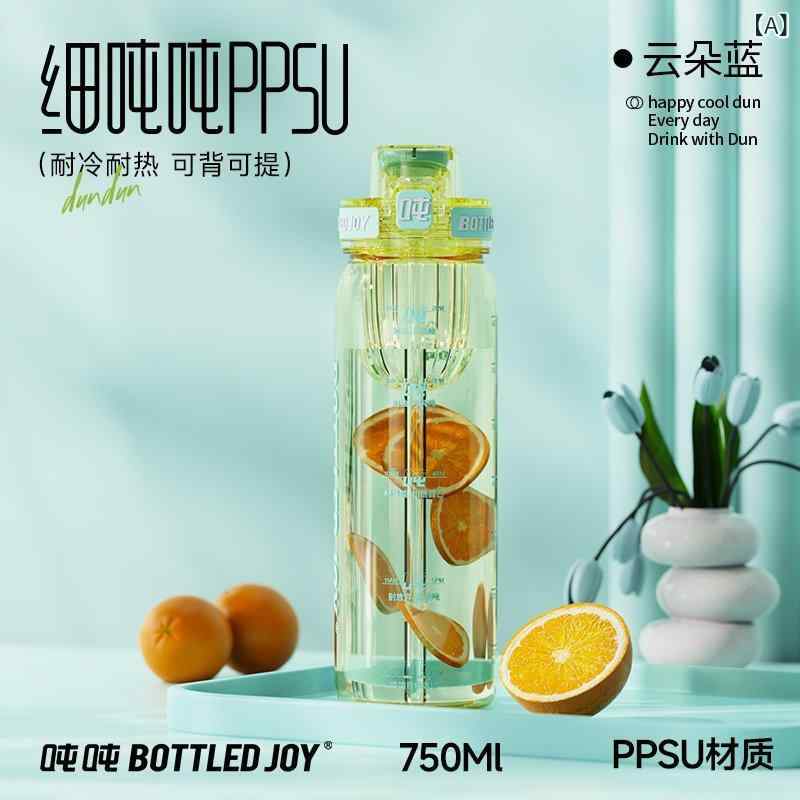 ・カテゴリ: スポーツ水筒・スタイル: スポーツ・容量: 0.75L・カラー展開: 雲朵ブルー、桃桃ピンク、香草グリーン、ミルクイエロー