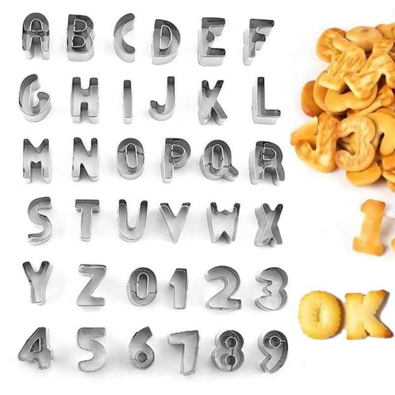 DYNAVERT ビスケット金型 クッキー型 36個セット 数字 アルファベット ステンレス 製菓道具 キッチン お弁当 オーナメント DIY手作り【セット内容】アルファベットA-Z（26文字）と数字0-9（10個）のクッキーカッターセット...
