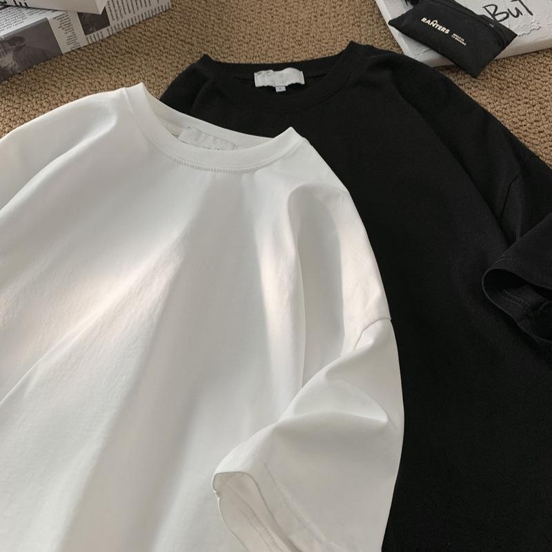 ・カテゴリ: Tシャツ・スタイル: 街头嘻哈・主な素材: ポリエステル（ポリエステル繊維）・柄: 無地・版型: ルーズフィット・袖丈: 五分袖・スタイル: プルオーバー・ネックライン: クルーネック・フード: フードなし・厚み: 普通・適用...