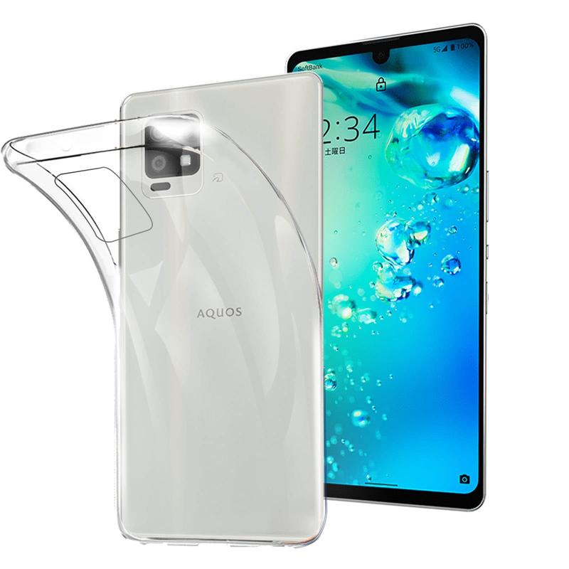 GLASS BAG for AQUOS zero6 SHG04 au/SoftBank ケース 全面保護カバー クリア ケース for AQUOS zero6 SHG04 au/SoftBank 柔軟 TPU 保護カバー/耐衝撃/落下防止/...