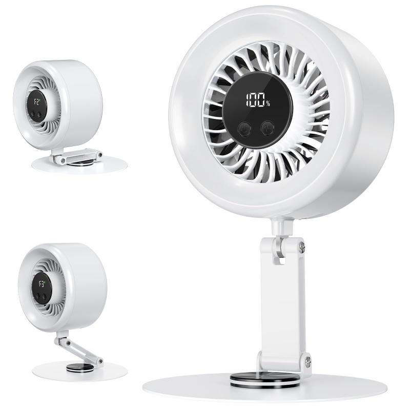 Alichome サーキュレーター 扇風機 卓上扇風機 usb 充電式 デスクでも快適 折りたたみ 高さ調節 5段階風量 静音 金属製 コードレス 強力送風7m 部屋干し対策 車内 キャンプにもAlichome サーキュレーター 扇風機 卓...
