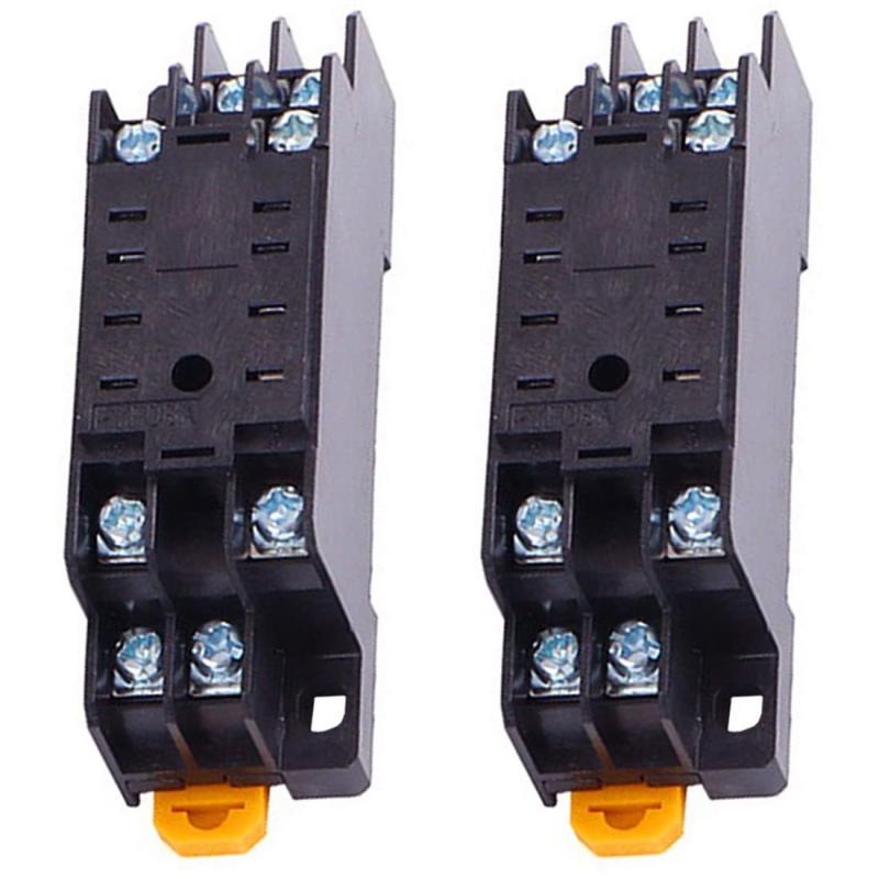 PYF08Aリレーソケットベース 継電器 8ピン適合LY1,MY2N / HH52P / CRNM2 【2/5個入り】 PYF08A / JZX-22F(D)2Zリレーベースソケットタイムリレー用トベース【特徴】8ピン、 DINレールとスク...