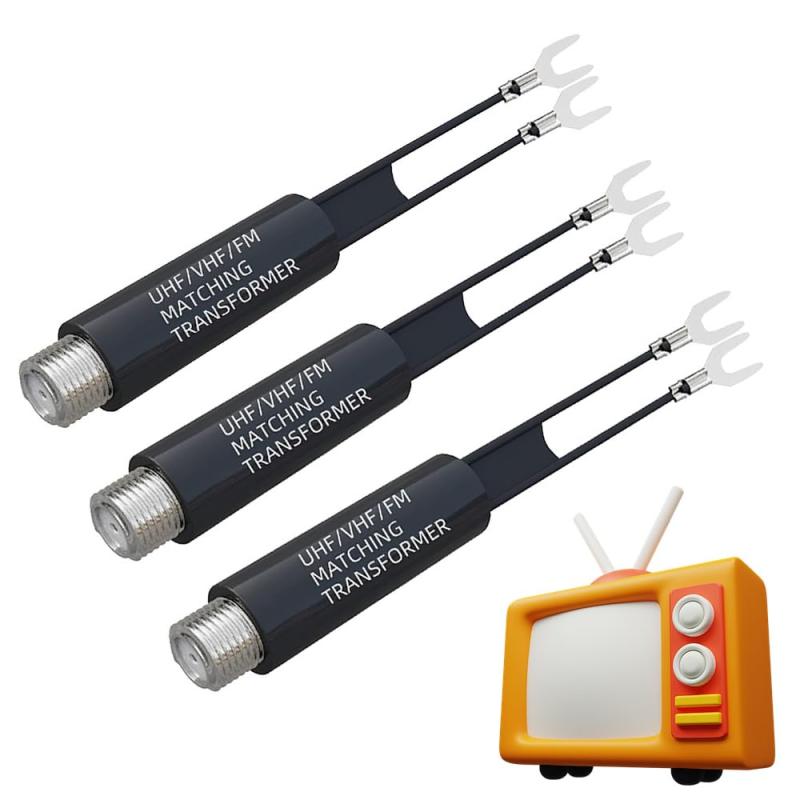 アンテナ整合器 セパレーター F型 メス フィーダーアンテナ変換器 コンバーター 同軸ケーブル FMアンテナ 75Ω-300Ω アンテナ変換プラグ 3個 アダプター for HF/VHF/FM F型メス アンテナ線 テレビTV1.包括的な互...