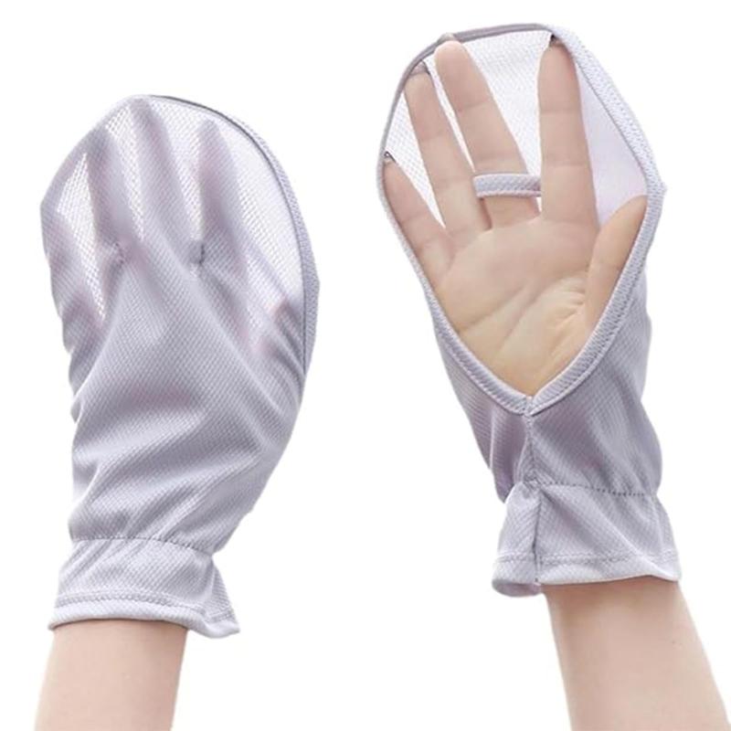 BLOOPIC UVカット ハンドカバー 日焼け防止グローブ 紫外線対策 UPF50+ UVカット率99% ショート丈 夏用 薄手 通気性 おしゃれ