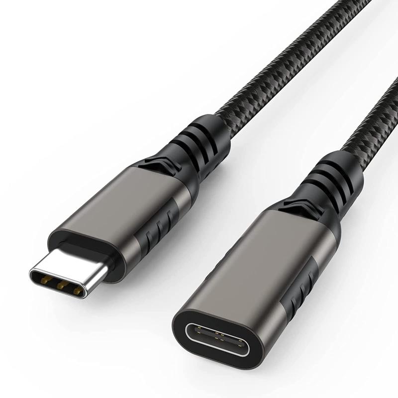USB Type C 延長ケーブル USB 3.1 Gen 2 (10Gbps) Thunderbolt3対応ケーブル 延長コード 双方向転送 3A PD急速充電 iPad mini 6/2020 iPad Pro/MacbookAir/M...