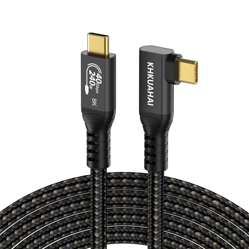 KHKUAHAI USB4 ケーブル 8K映像出力【240W高速充電】：市場にある一般的な100W高速充電よりも優れた利点を備えたthunderbolt 4 ケーブル。最大240W（48V 5A）の電力伝送をサポートし、200W/ 180W...